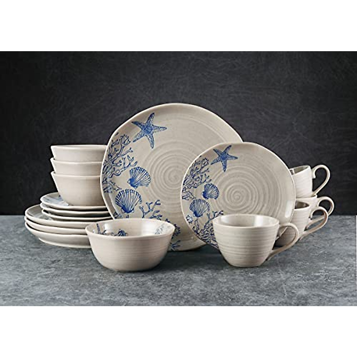 Pfaltzgraff Southport 16 Piece Dinnerware Set, Service For 4, Cream