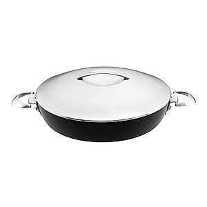 SCANPAN Professional 4.25 qt Chef Pan with Lid - Easy-to-Use Nonstick Cookware - Dishwasher, Metal Utensil & Oven Safe - Made in Denmark