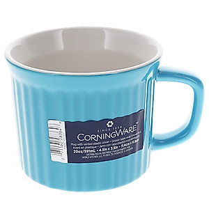 CorningWare 20oz Pool Blue Round Soup Meal Mug - 2 Pack