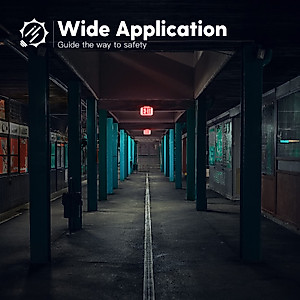 FREELICHT 6 Pack Red Double-Sided LED Exit Sign with Battery Backup,Exit Sign for Business,Easy to Install,UL Certified,AC 120/277V