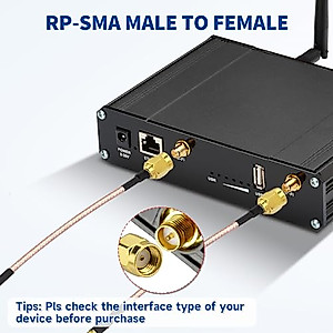 Bingfu WiFi Antenna Extension Cable (2-Pack) RP-SMA Male to RP-SMA Female Bulkhead Mount RG316 Cale 30cm 12 inch for WiFi Router Security IP Camera Wireless Mini PCI Express PCIE Network Card Adapter