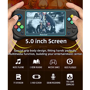 Handheld Game Console 5 inch Retro Handheld Video Games Consoles Built-in Rechargeable Battery Portable Style Hand Held Game Consoles System NXNP-5001