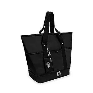 Everest Luggage Deluxe Shopping Tote, Black, Black, One Size