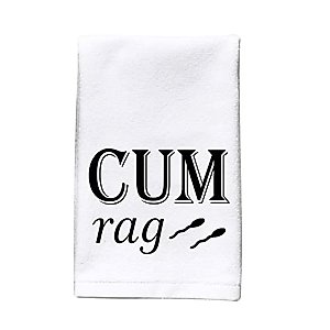WCGXKO Cum Rag Vag Rag Naughty Funny Bathroom Towel for Boyfriend Huaband Adult Humor Gift (Cum -2)