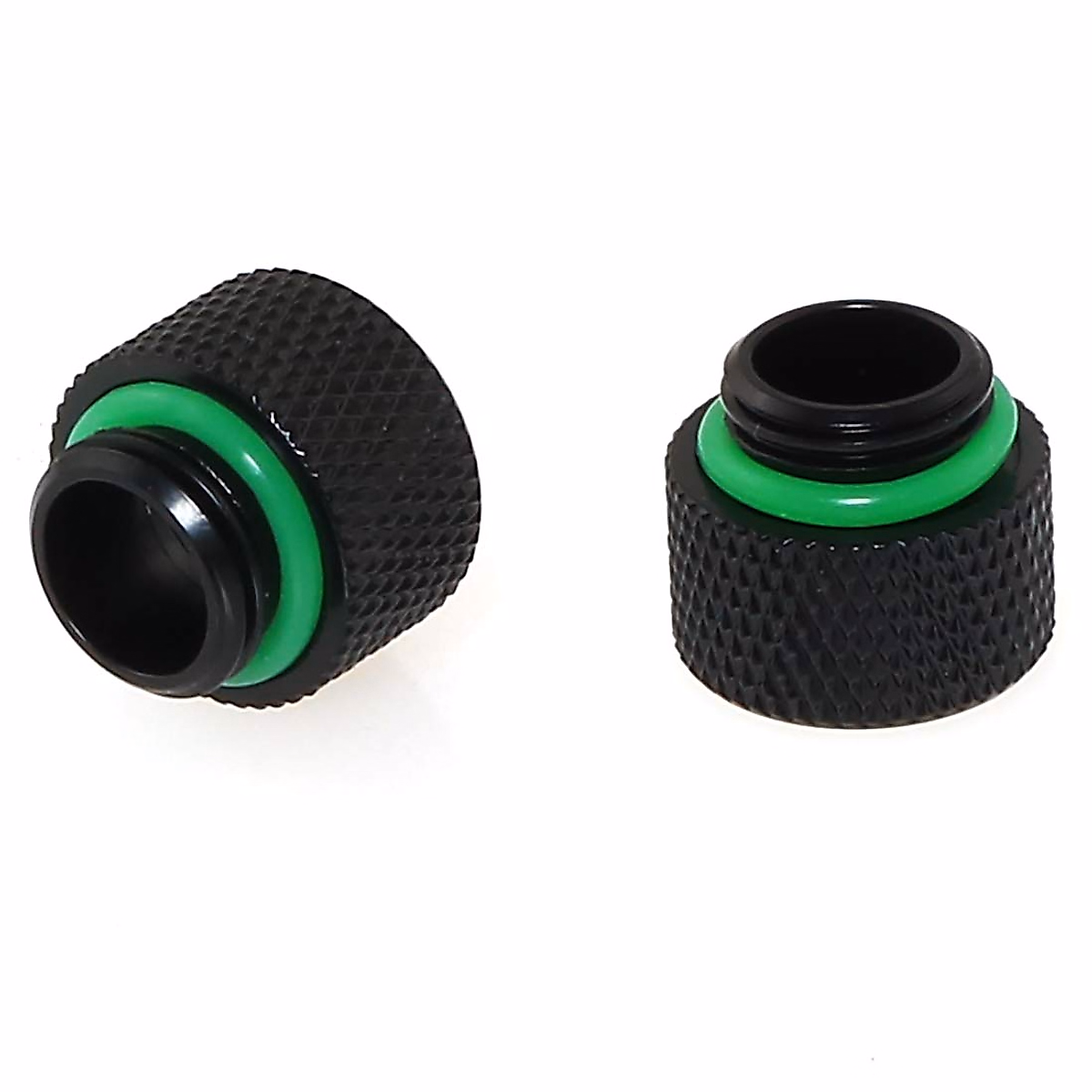 DZS Elec 2pcs Computer Water Cooling Extension Connector G1/4" Male to Female Extension Fitting, 10mm Black