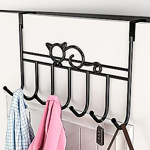 Yardwe Over The Door Hook Hanger Cat 7 Hook Rack Shirt Belt Hat Coat Towel Organizer Iron Hook