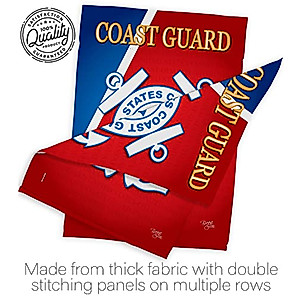 Breeze Decor US Coast Guard Garden Flag USCG Semper Paratus Armed Forces Officially Licensed United State American Military Veteran Retire Decorative, 13"x 18.5", Thick Fabric