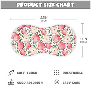 vvfelixl Baby Burp Cloths Pink Apple Baby Newborn Cotton Burping Cloths Set Baby Washcloths 4 Pack