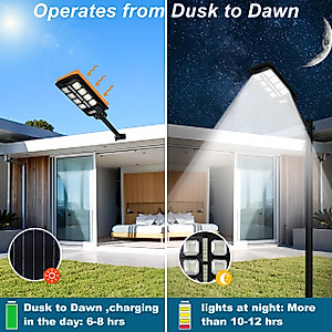 SUN NEED Solar Street Light,300W Solar Street Lights Outdoor Dusk to Dawn 30000Lumens Motion Sensor with Remote Control,IP67 Waterproof Led Solar Outdoor Lights,for Parking lot,Garden,Street(2 Set)