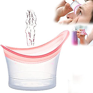 Eye Wash Cup，Eye Wash Bath Kit – 2pcs Silicone Eye Care Tired Eyestrain Makeup Dust Effective Eye Cleaner Treatment with Storage Container