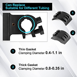 Mr.Power Microphone Stand Plastic Tray with Phone Holder, Mic Stand Clamp-On Rack Tray Holder for Most Mic Stands, for Stage, Live Streaming, Concert Performance, Karaoke (10.6" x 8") (Large)