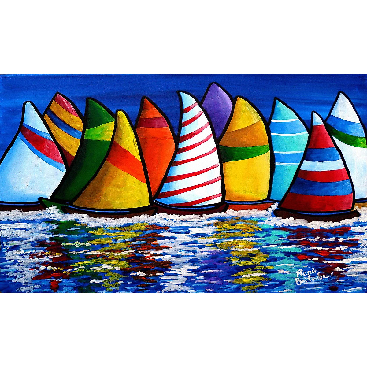 Toland Home Garden 800214 Skipper's Traffic Summer Door Mat 18x30 Inch Boat Outdoor Doormat for Entryway Indoor Entrance