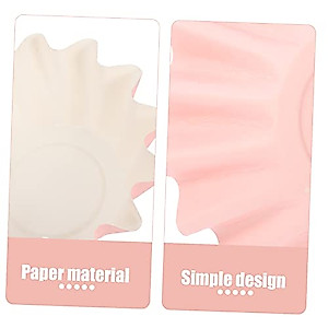 YARNOW 100pcs Cupcake Wavy Cake Tray Bread Tray Mini Cake Boxes Wedding Wrapping Paper Popcorn Cupcake Wrappers Small Bread Pan Muffin Liners Decorative Baking Cups Muffin Baking Liners