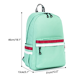 Leaper Laptop Backpack Girls Travel Bag School Backpack Daypack 15.6-Inch Red