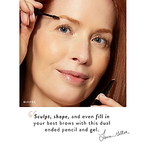LAURA GELLER NEW YORK Sculpt-n-Stay Waterproof Brow Pencil & Gel- Soft Black
