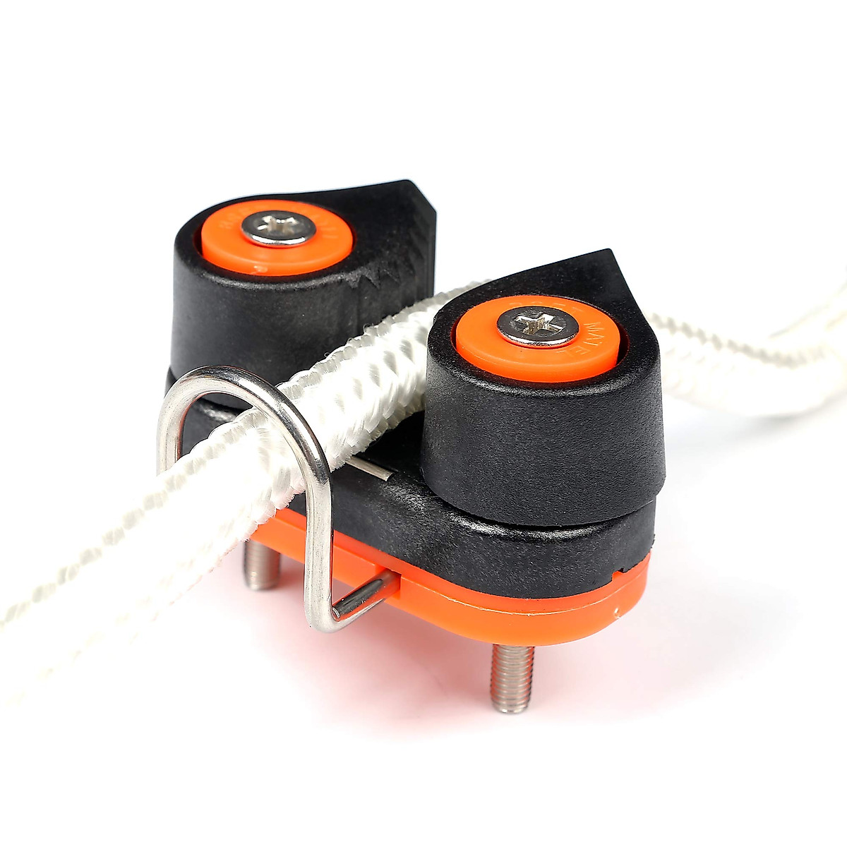 Mxeol Kayak Rope Cleat for Sailboat Hardware Hunting Climbing Sticks Cam Cleats Fast Entry Maximum for Line Sizes 5/8 Inch (W/Leading Ring)