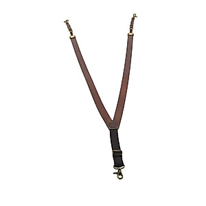 Nocona Belt Co. Men's Standard Bullet Concho Gallus Leather Suspenders, Brown, Medium
