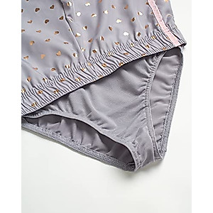 Body Glove Girls Shorts 4 Pack Athletic Performance Dry Fit Dolphin Gym Shorts, Scrunchie (7-12), Size 12, GreyPurple HeartBlackPink