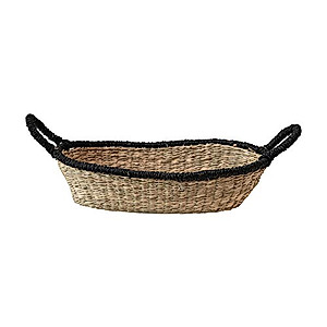 Bloomingville Seagrass Handle & Black Trim, Natural Basket (AH1702)