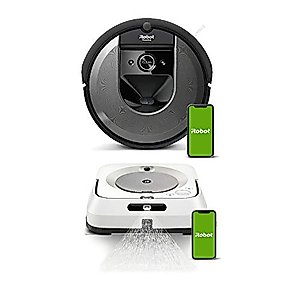 iRobot Roomba i7 7150 Wi-Fi Connected Robot Vacuum and Braava Jet m6 Robot Mop Bundle (2 Items)