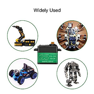 Yahboom Digital Servo 25KG Full Metal Gear High Torque Servo Motor for RC Model DIY Waterproof Control Angle 180° DS3218MG (25kg servo)