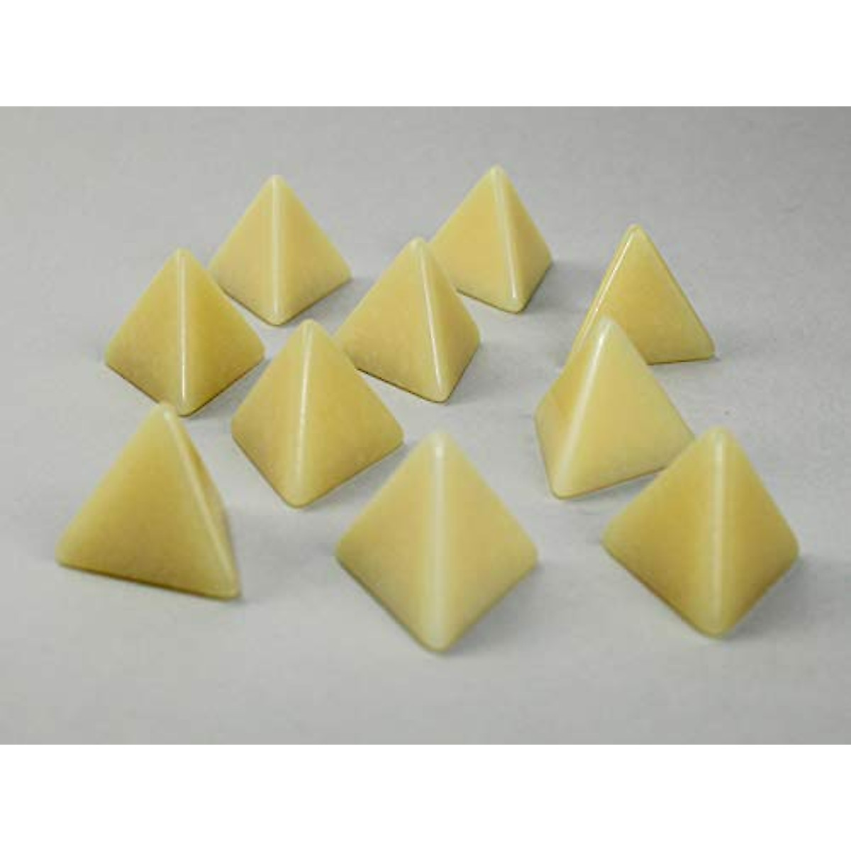 Chessex Customizable Ivory Blank Opaque Polyhedral Dice D4 (4 Sided) 16mm (5/8in) Pack of 10