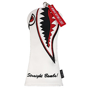 New Flying Tiger Warshark Golf Head Cover for Golf Head Club Available for Driver/Fairway/Hybird Club (Driver Cover)