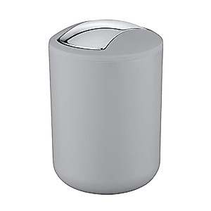WENKO 22249100 Swing Cover bin, 14 x 14 x 21 cm, Grey
