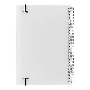 HULYTRAAT Hardcover Dot Grid Notebook, 5.8 x 8.38 Inches A5, Transparent, 160-Page 80-Sheet Spiral Journal (AWPPD1)