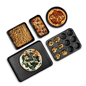 Granitestone Pro Pots and Pans Set 20 Piece Hard Anodized Complete Cookware + Bakeware Set with Ultra Nonstick Diamond Coating, Stainless Steel Stay Cool Handles, Oven Dishwasher & Metal Utensil Safe