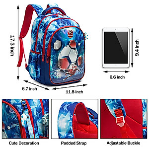 MOHCO Kids Backpack 17inch with Lunch Bag and Pencil Case Lightweight School Backpack for Teens, Girls, Boys, Elementary and Middle school