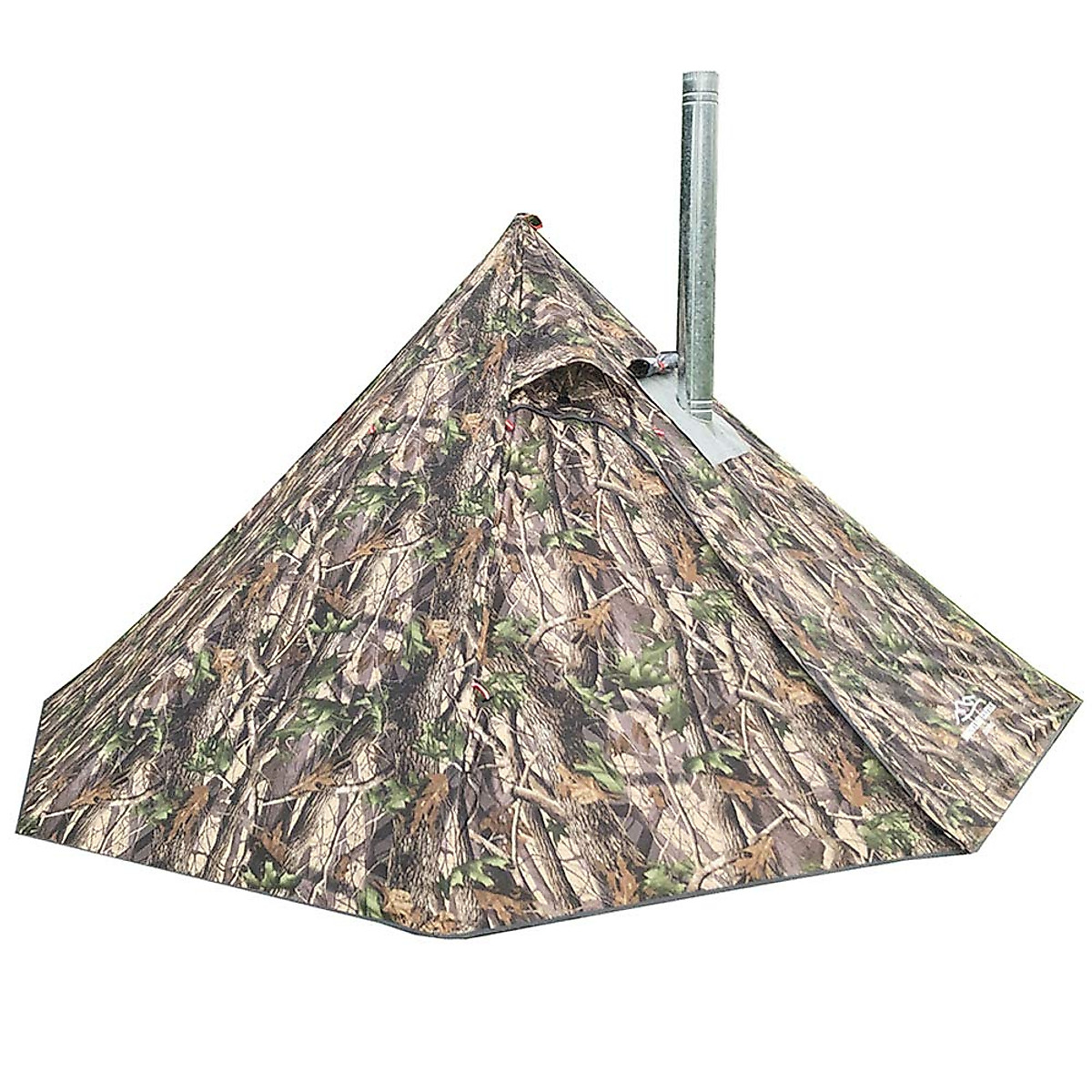 Ultralight Tipi Hot Tent with Fire Retardant Flue Pipes Window Teepee,3.4lb(Camouflage)
