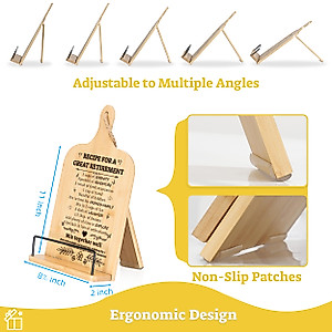 IKEDAS Retirement Gift for Woman, Cookbook Stand, Women Gift Ideas Cookbook Holder, Relaxation Gifts for Women, Recipe Book Stand, Cook Book Stand for Kitchen Counter, Thoughtful Gifts for Women