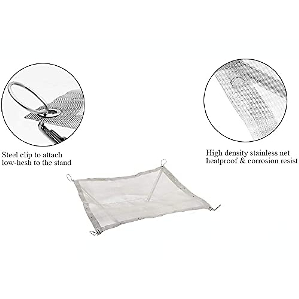 YEASQGS Portable Outdoor Camping Fire Pit Replacement Mesh Foldable Stainless Steel Mesh for Camping Backyard Garden (22" Replacement Mesh)