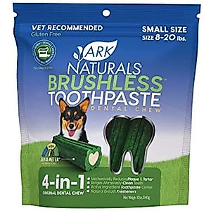 Ark Naturals Brushless Toothpaste, Dog Dental Chews for Small Breeds, Freshens Breath, Helps Reduce Plaque & Tartar, 12oz, 1 Pack