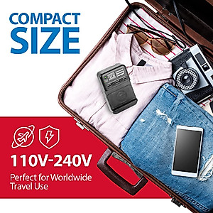 Vidpro PT-UNV Universal Li-Ion Battery Charger - Adjustable Programmable Travel Friendly Charger with Overcharge Protection and Automatic Polarity Detection Compatible with Most Battery Types