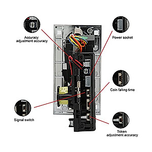 Coins Selector Acceptor for Arcade Video Games, Coin Validator Vending Machine Part and Coin-Operated Collector Panel Support Multi Signal Output