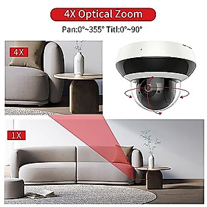 Hikvision IP Camera DS-2DE2A404IW-DE3 2.8-12MM Lens 4MP IR 20m Network Dome Camera PTZ Camera Outdoor/Indoor Optical Zoom Digital Zoom IK10 IP66 English Version