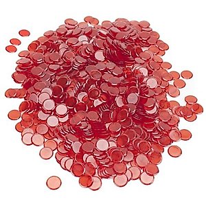 1000 Pack Bingo Chips (Red)