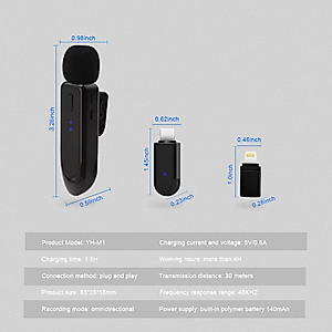 GreenByte Wireless Lavalier Microphone for USB c Android Phone iPhone iPad for Recording YouTube Facebook Live Stream Vlog Interview-Auto Sync Noise Reduction Plug & Play