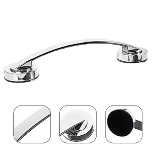 Gadpiparty Shower Grab Bar 12 Inch Cup Grab Bars for Bathroom Shower Removable Shower Safety Handle Heavy Duty Bathtub Grip for Seniors Elderly Strong Handrails No Drilling Silver