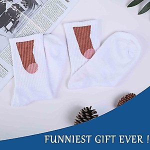 HAVMNO Show off Funny Colorful Novelty Socks ，Gag Christmas Brithday Gifts for Men and Women New Year