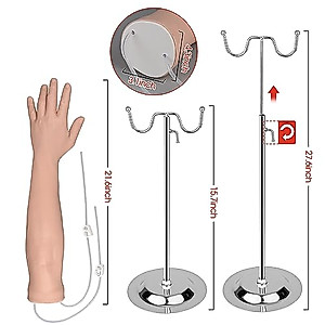 SimCoach Intravenous Practice Arm, Phlebotomy Practice Kit, IV Venipuncture Training Arm for Injection and Infusion, Medical EducationTraining Model