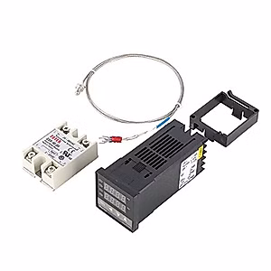 Temperature Controller PID REX-C100 AC100-240V and a 40A Solid State Relay with K Thermocouple GD 0 to 400°C