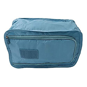 Idiytip Clothes Shoes Organizer Multifunction Foldable Under The Bed Dust-Proof Storage Box,Light blue