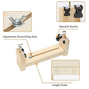 AHIER Paracord Bracelet Jig, Adjustable Length Paracord Jig Bracelet Maker, Wristband Maker Paracord Braiding Weaving DIY Craft Tool Kit