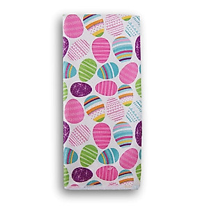 Seasonal Decor Easter Themed Kitchen Towel - 15 x 25 Inches - Easter Egg Variety