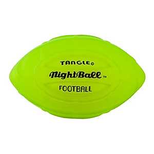 Nightball Tangle Glow in The Dark Inflatable LED Football - Light up Football with Bright LED Lights - Glow Football for Kids and Adults - Ideal Football Gifts for Teen Boys (Green)