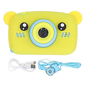 Tgoon Kid Video Camera, Children Camera Digital Rechargeable 2 Inch Display for Outdoor Activity(Yellow)