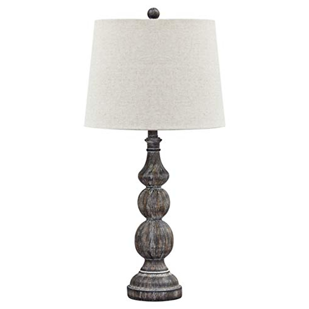 Signature Design by Ashley Mair Rustic Farmhouse Poly Table Lamp Set of 2, Gray